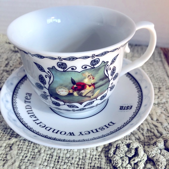 Disney | Dining | Disney Wonderland Tea Cups And Saucers Estd 951 ...